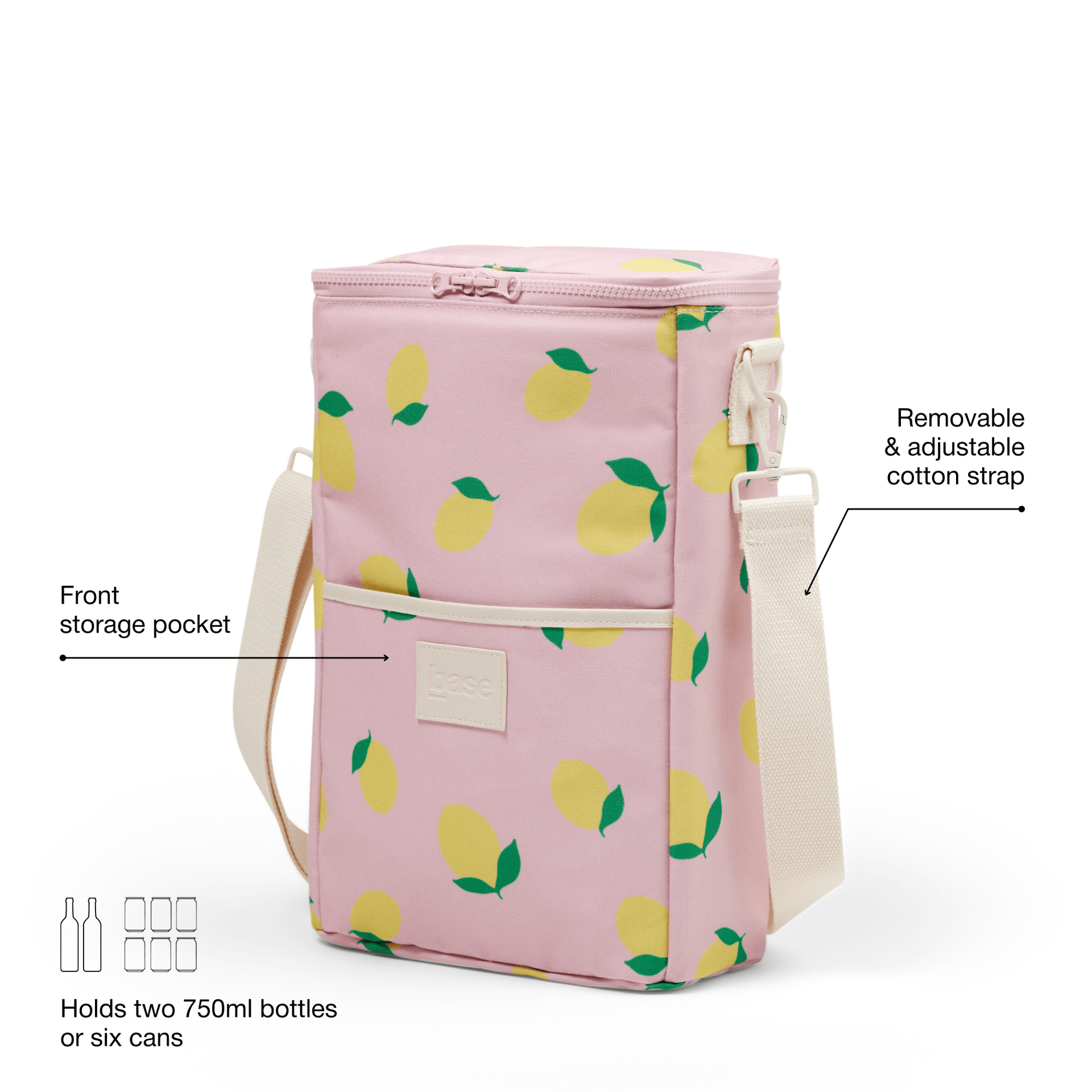 Bottle Base | Two Bottle Cooler Bag in Coastal Pattern – Base Supply